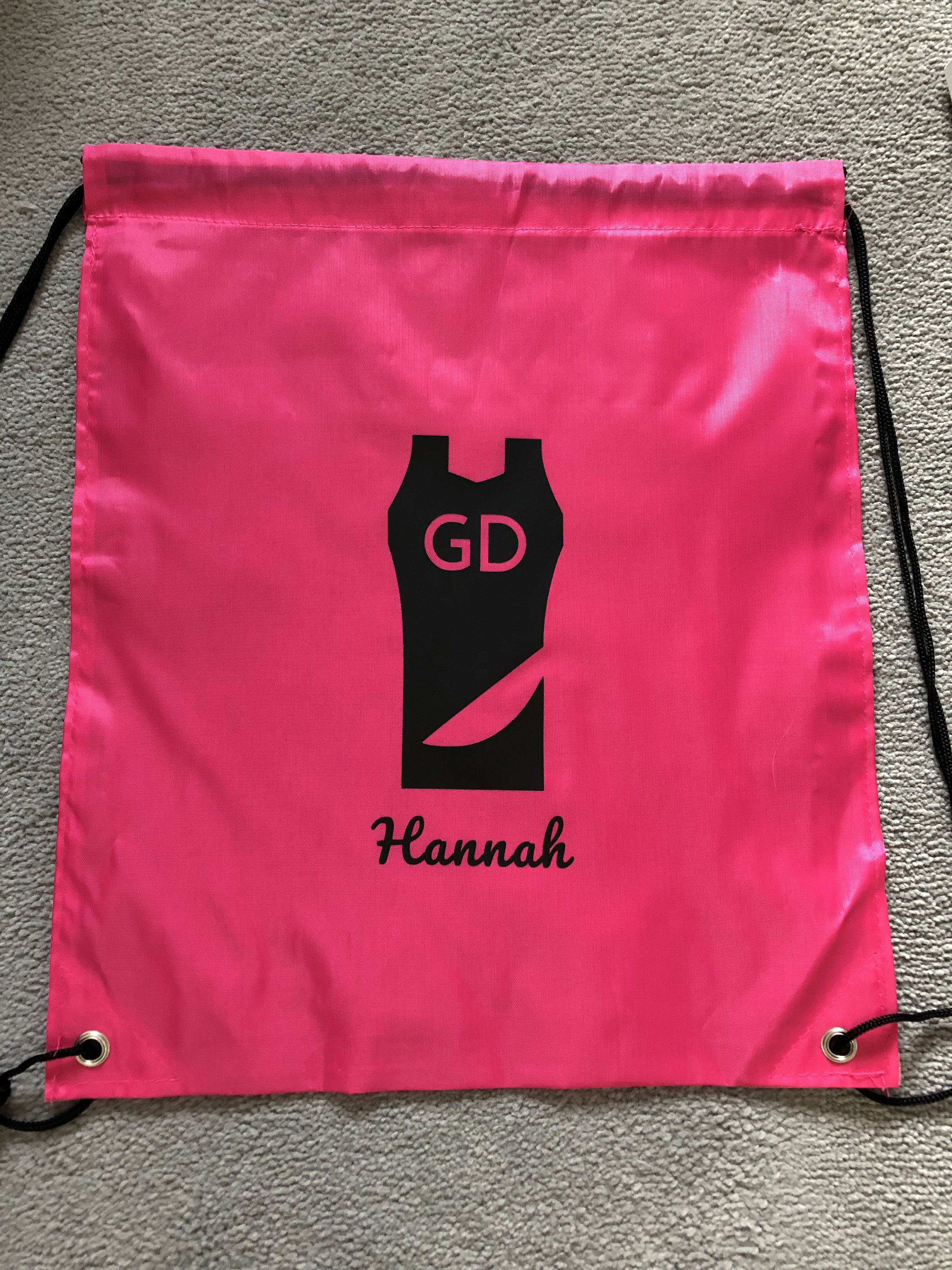 Netball Nylon Drawstring Bag Personalised With Position and Name - Etsy
