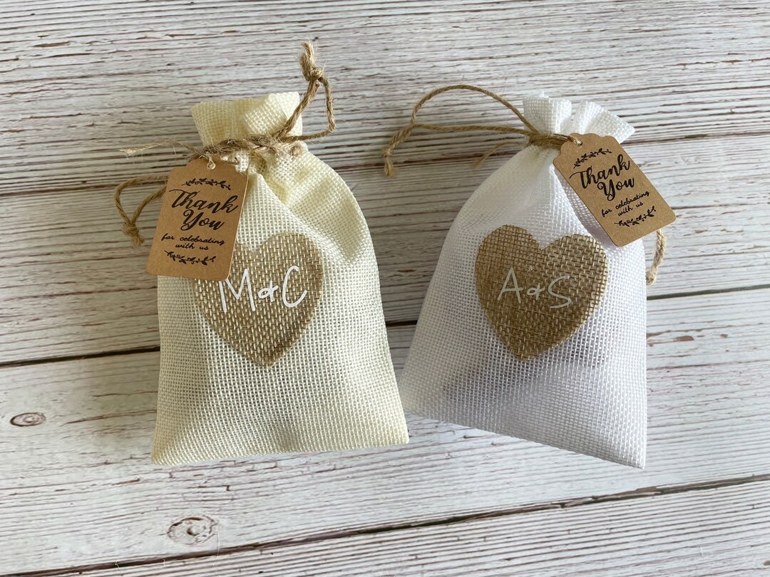 Multipack Wedding Favours Hessian Bag Personalised 5/10/15/20 Pack - Etsy