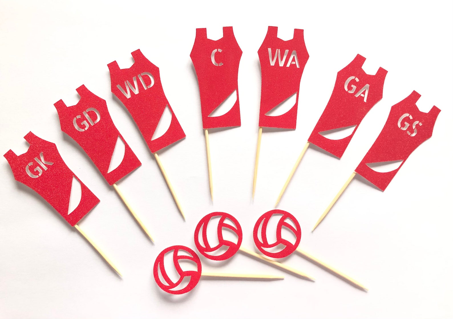 Adornos para cupcakes de netball paquete de 10 - Etsy España