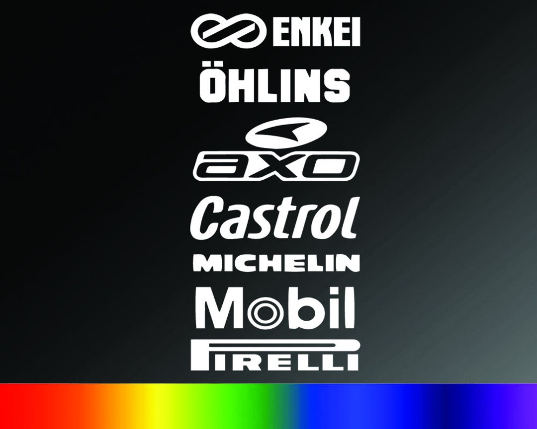7 Racing Sponsor Logos Graphics Car Decals Stickers Drift - Etsy