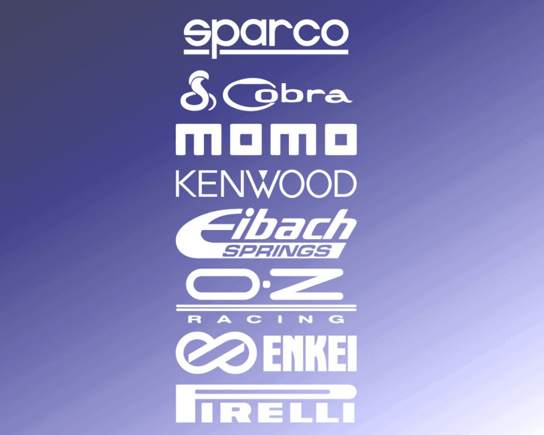 8 Sponsor Logos Graphics Car Decals JDM Racing Stickers Drift Illest ...