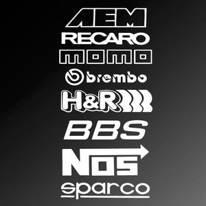 8 Sponsor Logo Decal Stickers JDM Racing Sports Cars, Cars, Trucks ...