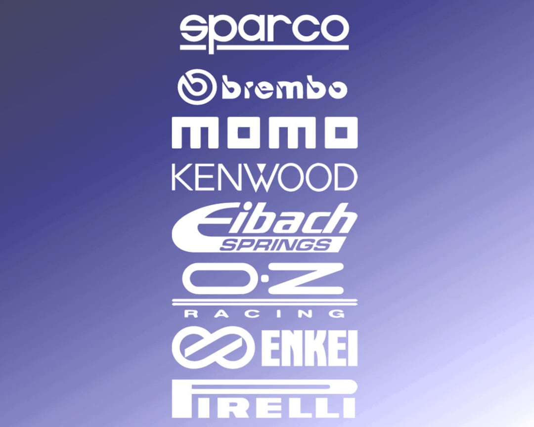 Eight Racing Sponsor Decal Logo Stickers Many Colors One Sheet - Etsy ...