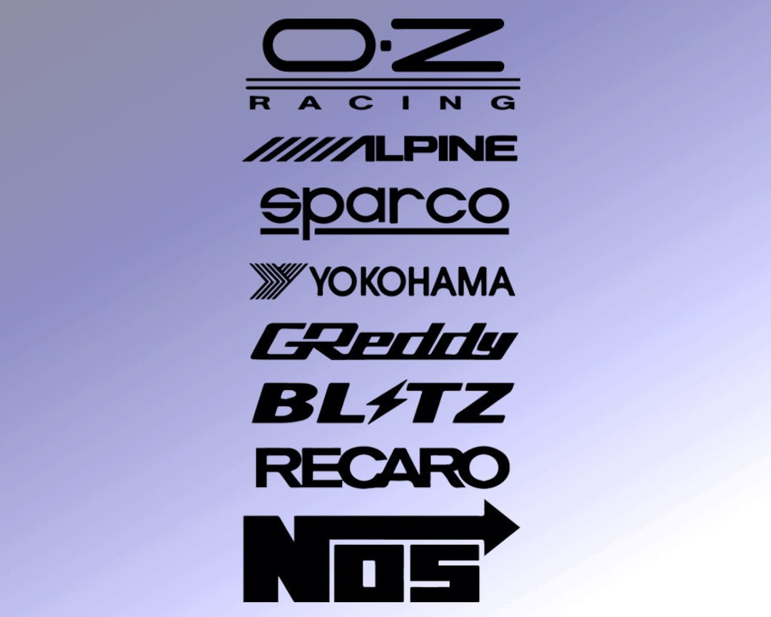 8 Racing Sponsors Decal Sticker Cars Trucks and More Many Colors - Etsy