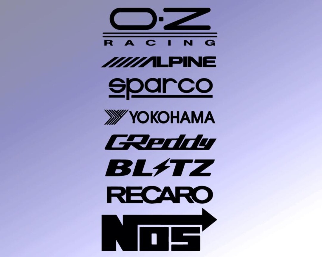 8 Racing Sponsors Vinyl Decal Sticker Sport Cars, Cars, Trucks, Vans ...