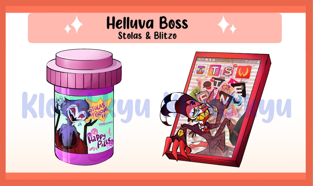 Helluva Boss Stolas and Blitzo Stickers - Etsy
