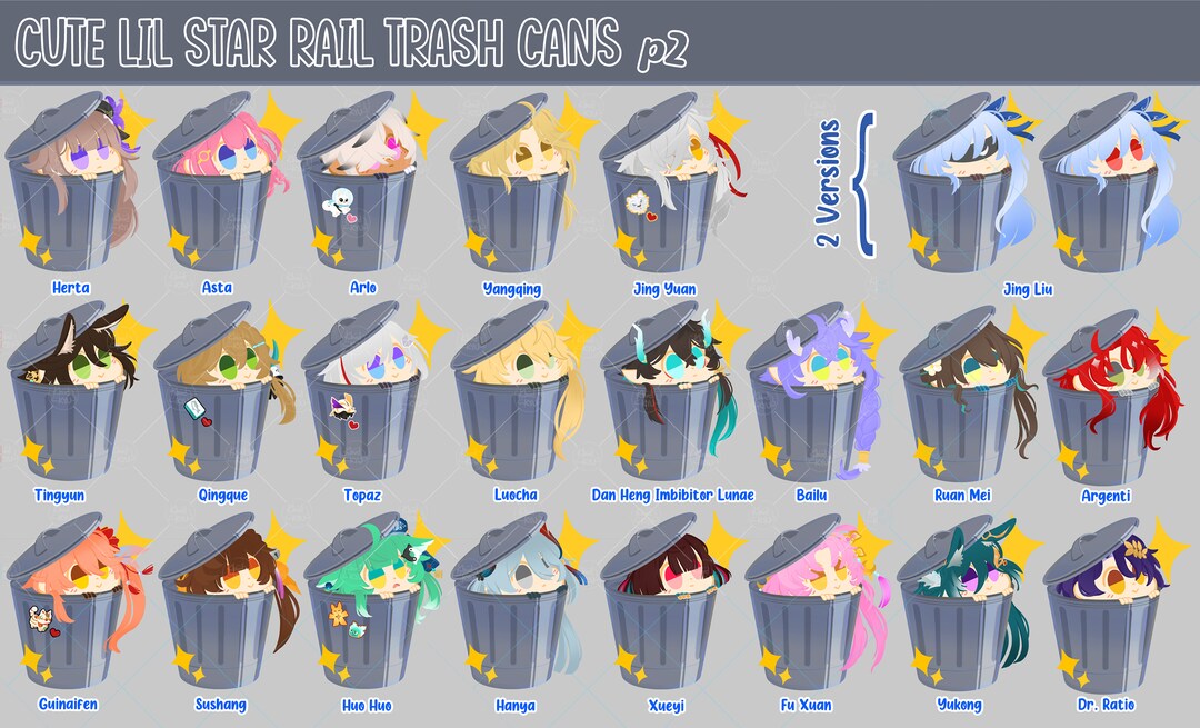 Honkai Star Rail: Trashcan Character Stickers P2 - Etsy
