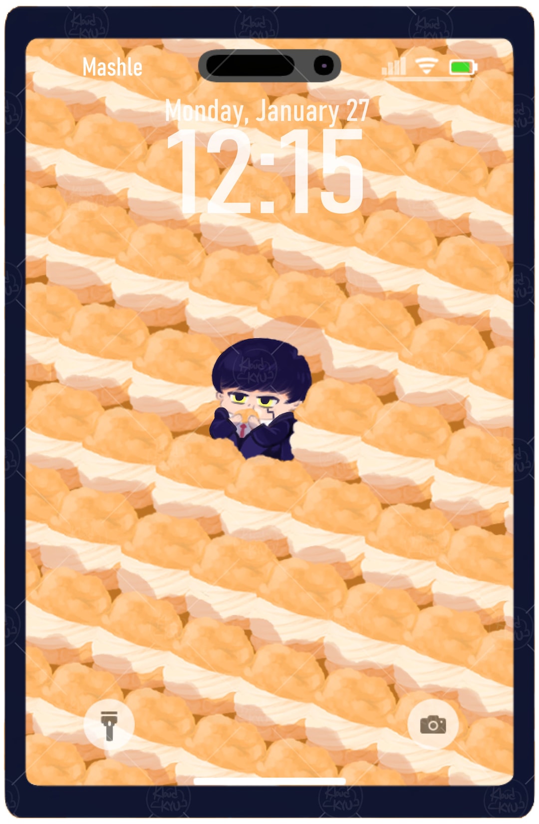 Mashle Cream Puff Phone Wallpaper Lock Screen Print - Etsy