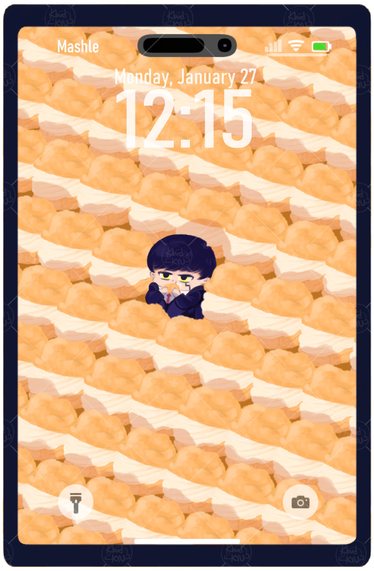 Mashle Cream Puff Phone Wallpaper Lock Screen Print - Etsy