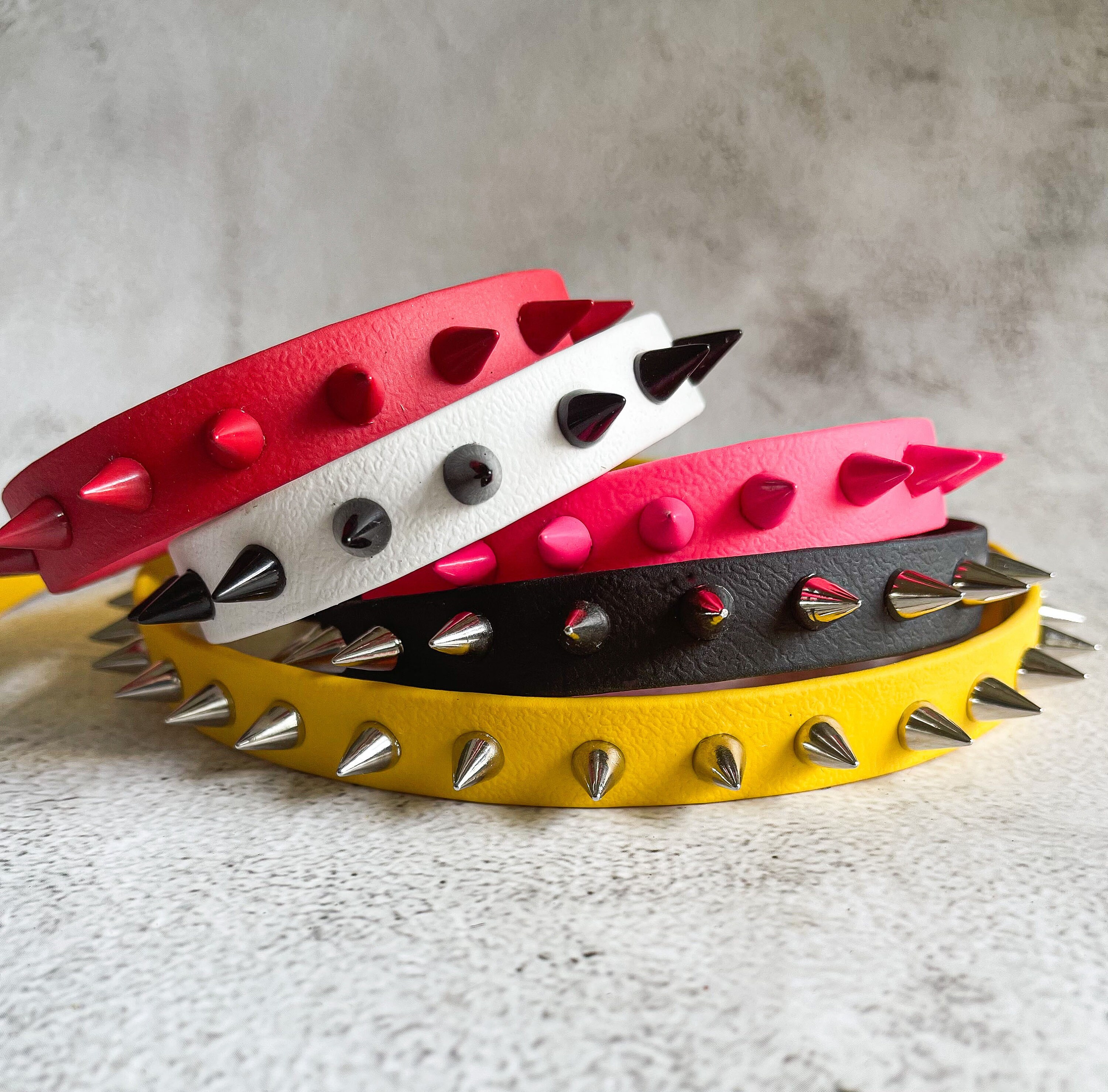 Spike Dog Collar | Vegan | Bespoke - Etsy
