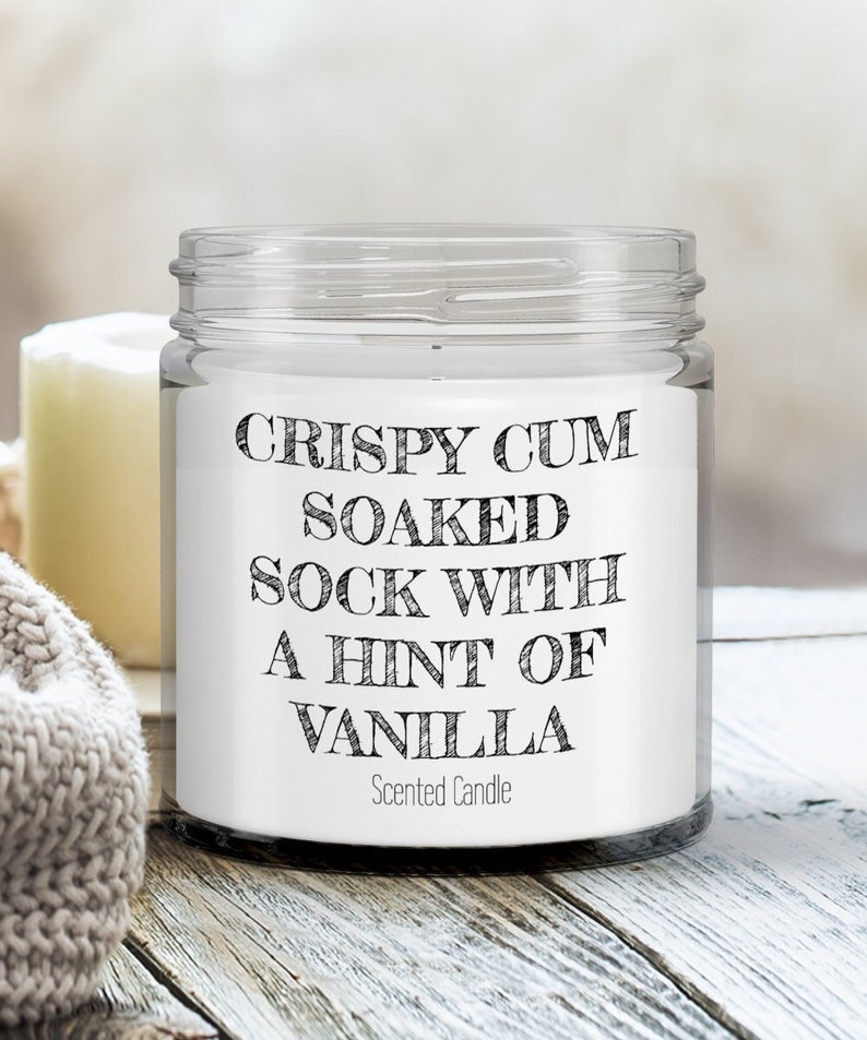 Funny Candle Gag Gift Offensive Gift Crispy Cum Soaked Sock With a Hint ...