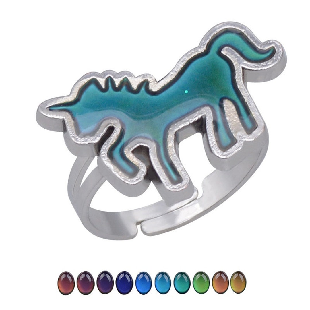 Unicorn Mood Ring Cute Ring Thoughtful Gift - Etsy