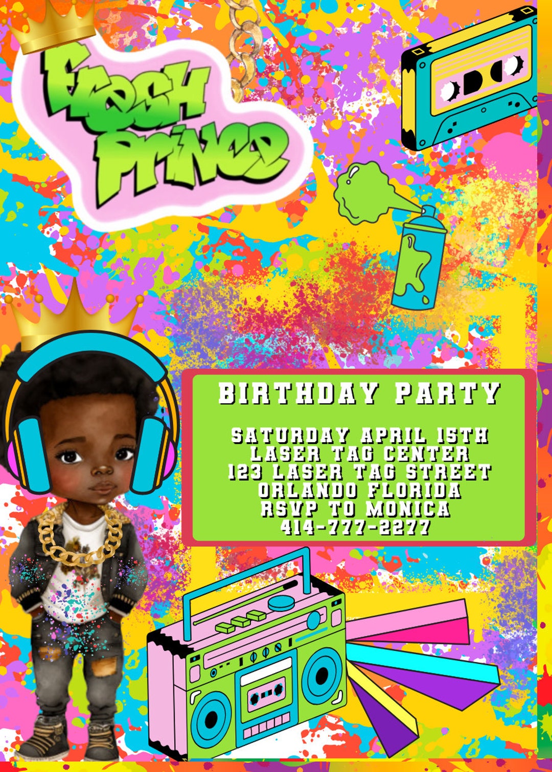 Fresh Prince Inspired Birthday Invitation Party Invitation - Etsy