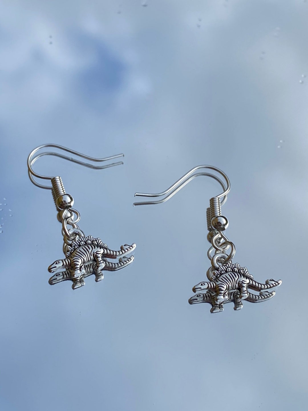Dino earrings, dinosaur earrings silver, dinosaur earrings silver - Etsy.de