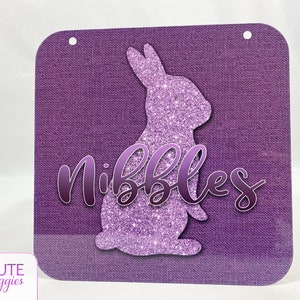 Rabbit Cage Tag, Rabbit Cage Accessories, Rabbit Name Tag, Rabbit Cage ...