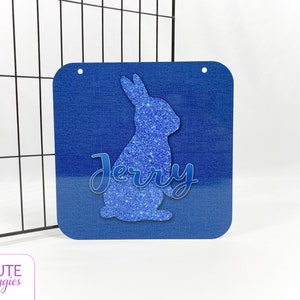 Rabbit Cage Tag, Rabbit Cage Accessories, Rabbit Name Tag, Rabbit Cage ...