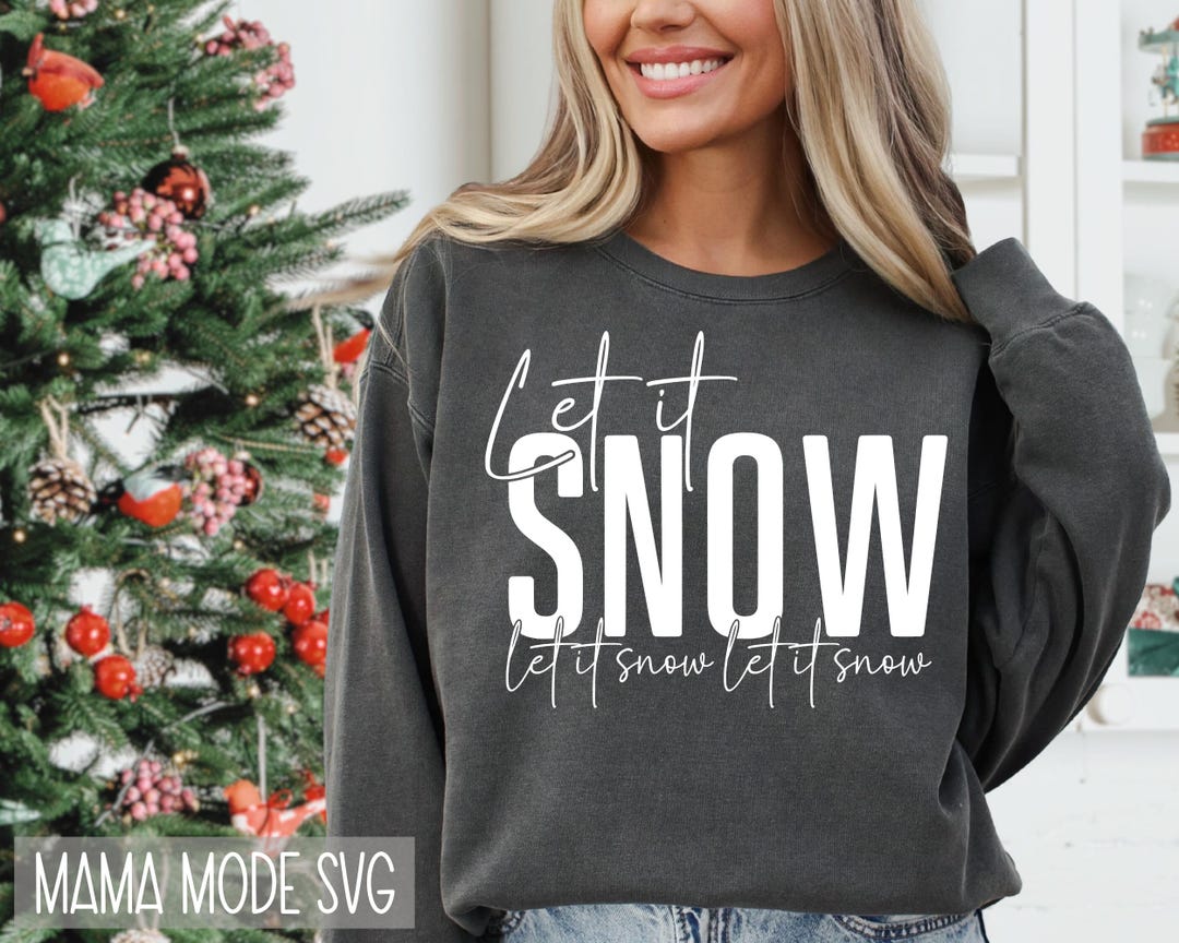 Let It Snow SVG PNG | Christmas Carol SVG | Merry Christmas Svg | Holly ...