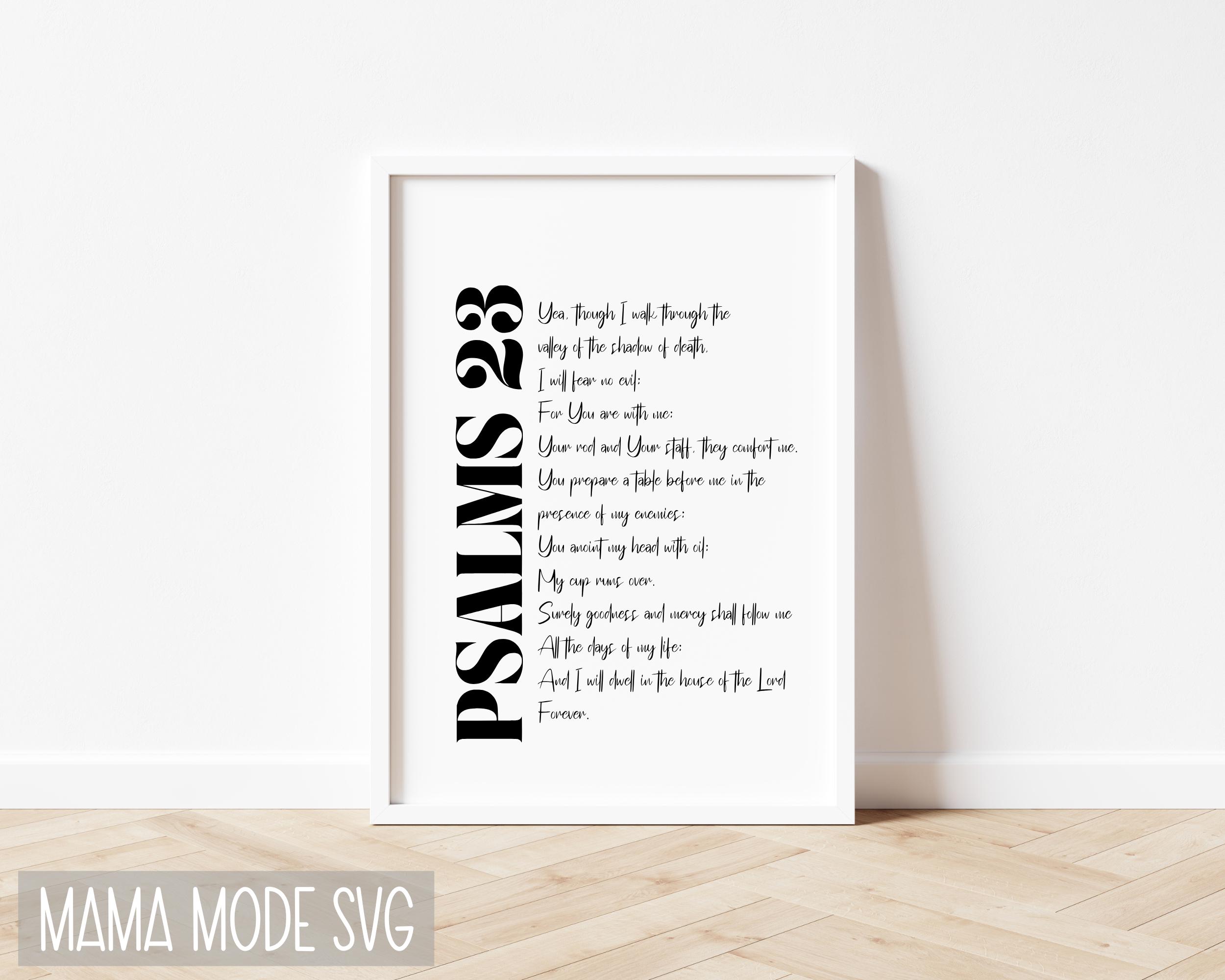 Psalms 23 SVG PNG | Jesus Apparel Svg | Religious Svg | Trendy ...
