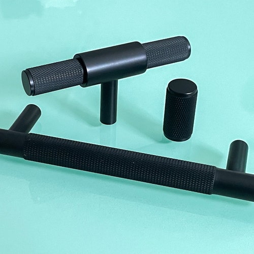 Knurled Solid Brass Cabinet Handles Modern Door Pulls - Etsy