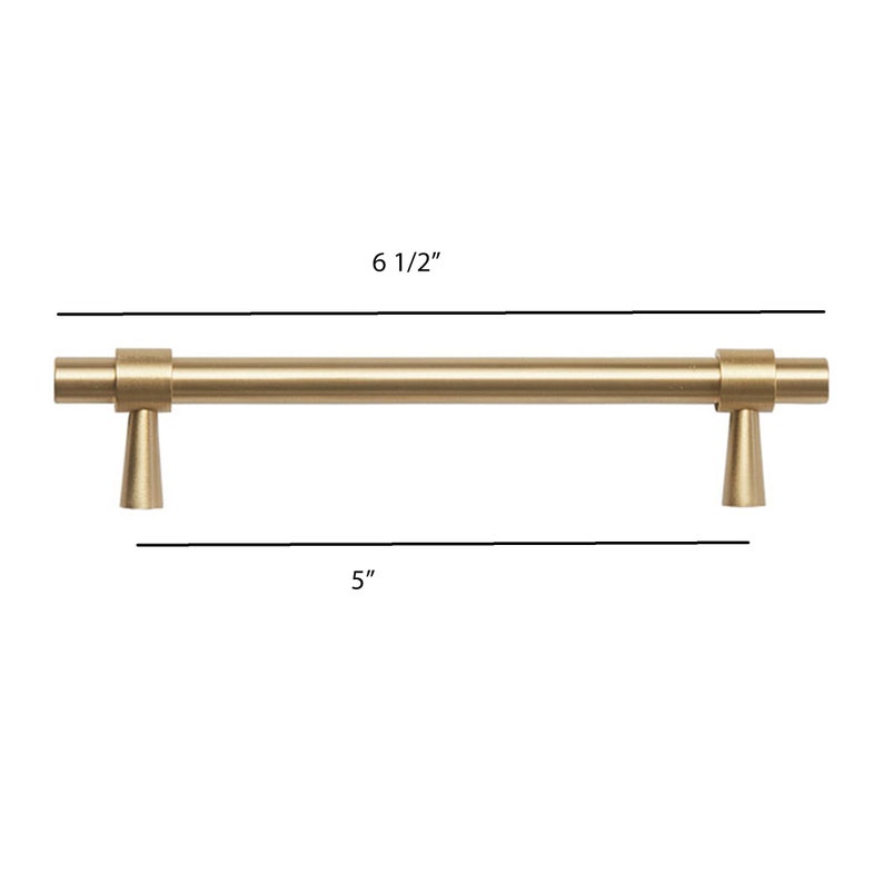 Solid Satin Brass Drawer Pulls Modern Drawer Handles - Etsy
