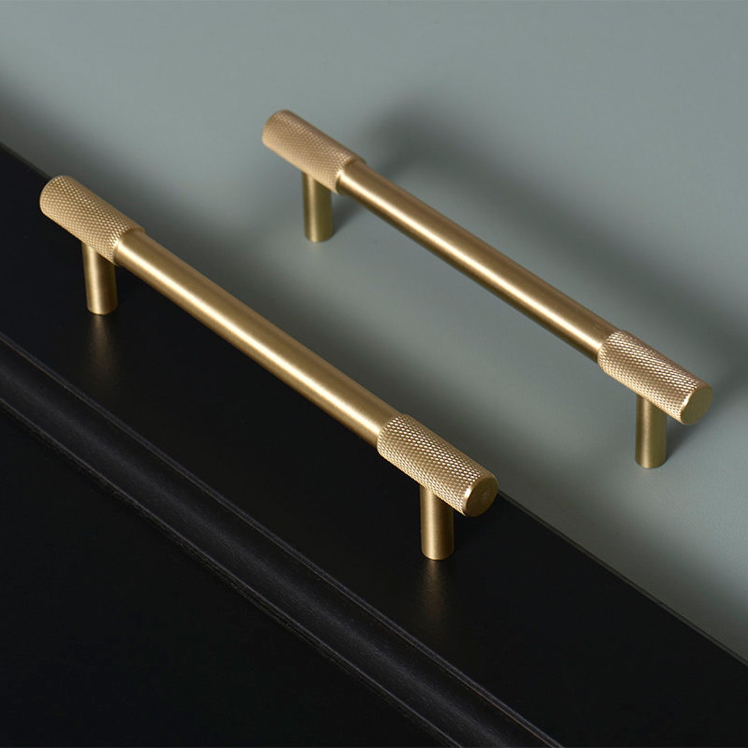 Solid Brass Textured Cabinet Pulls , Brass Drawer Cabinet Pulls and ...