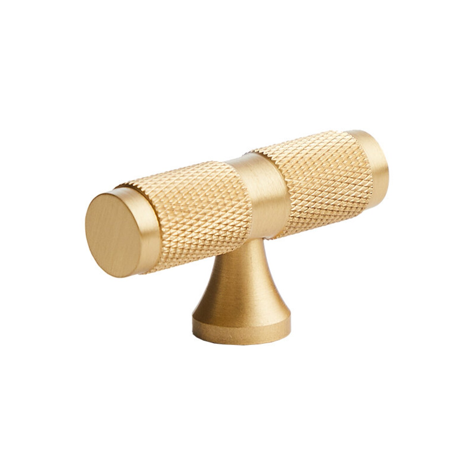 Gold Knurled Brass Pull Knurled Cabinet Handles Solid - Etsy