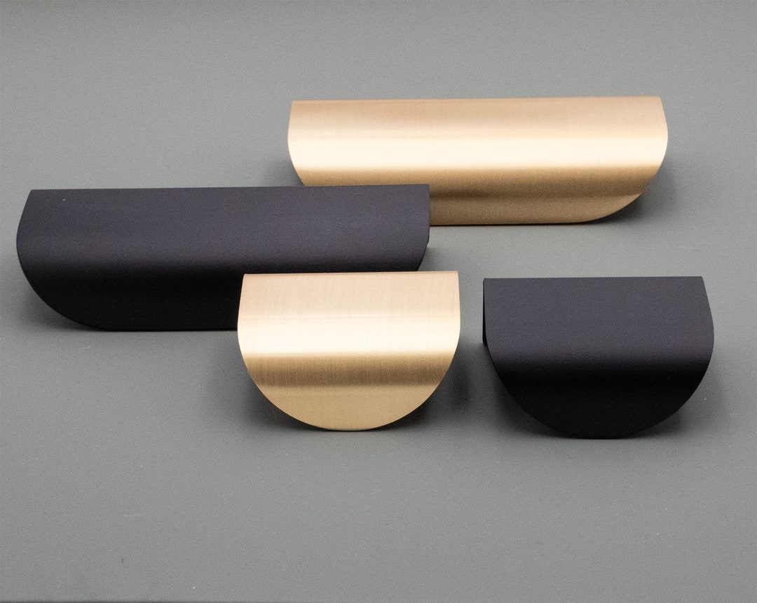 Black Invisible Drawer Pulls - Handle Finger Pull, Cabinet Hardware - Etsy