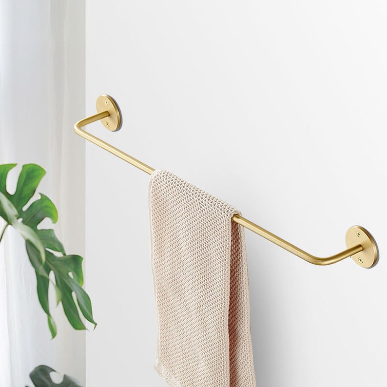Brass Towel Bar Modern Brass Towel Rod Brass Hand Towel | Etsy
