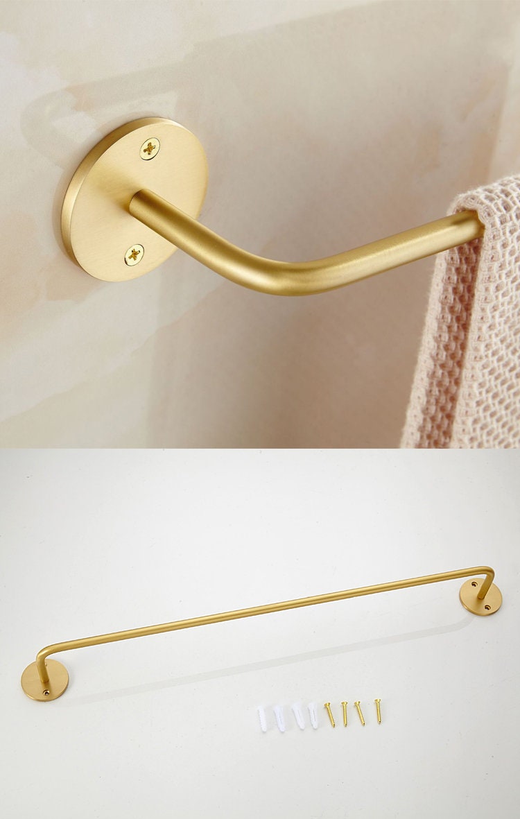 Brass Towel Bar Modern Brass Towel Rod Brass Hand Towel | Etsy