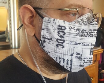 Ac Dc Face Mask - Etsy