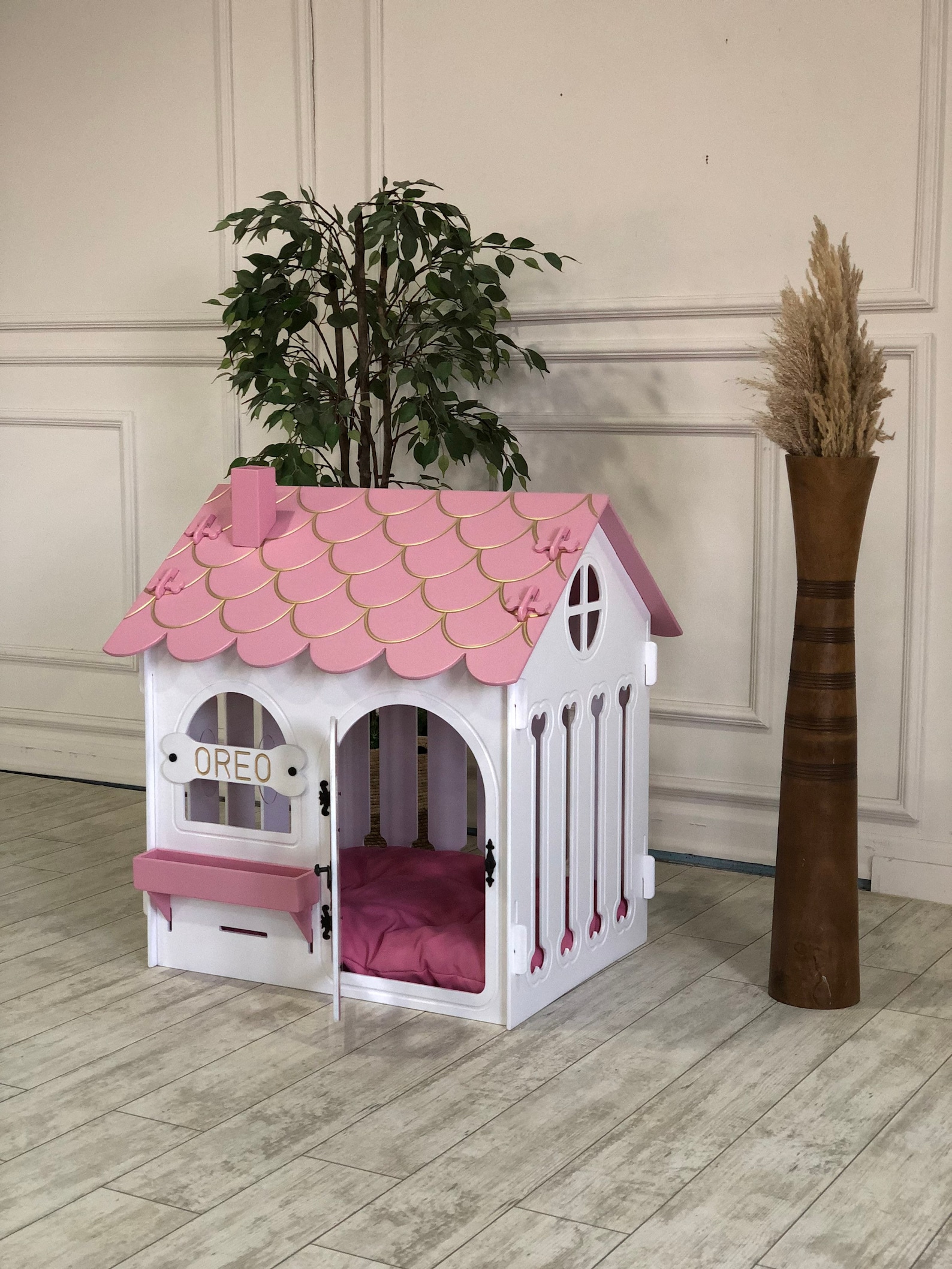 Modern Dog House Wooden Pet House İndoor Dog Bed Dog Crate - Etsy