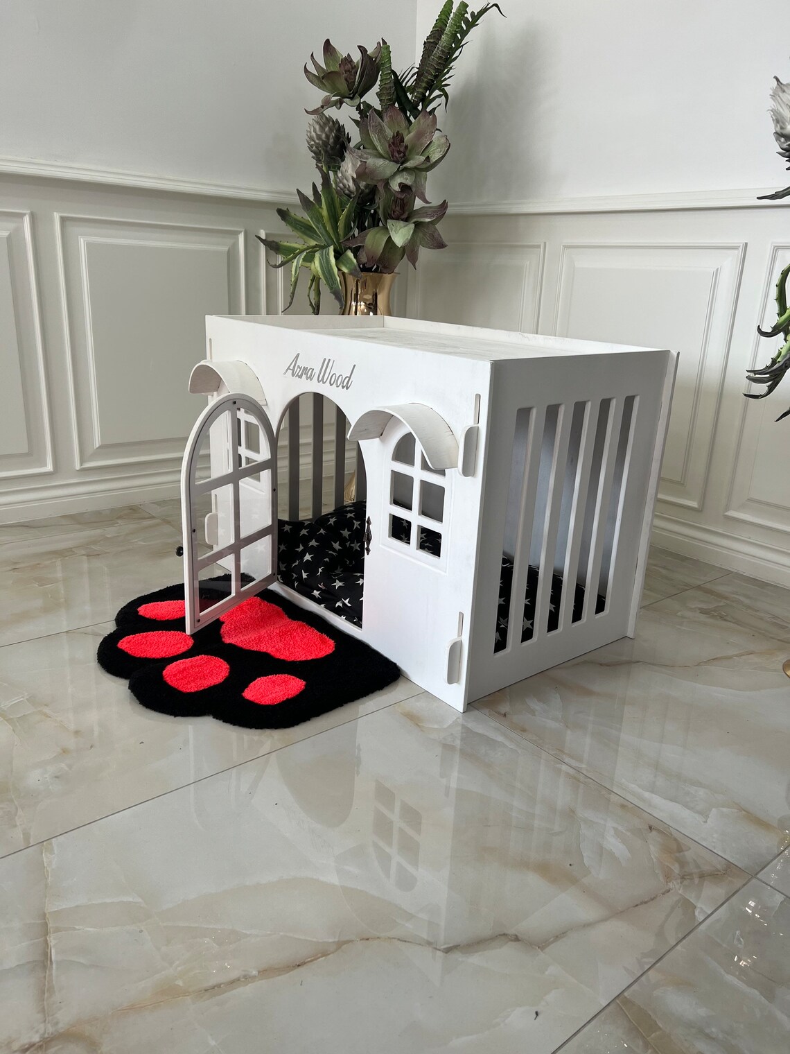 Modern Dog House Wooden Pet House İndoor Dog Bed Dog Crate - Etsy