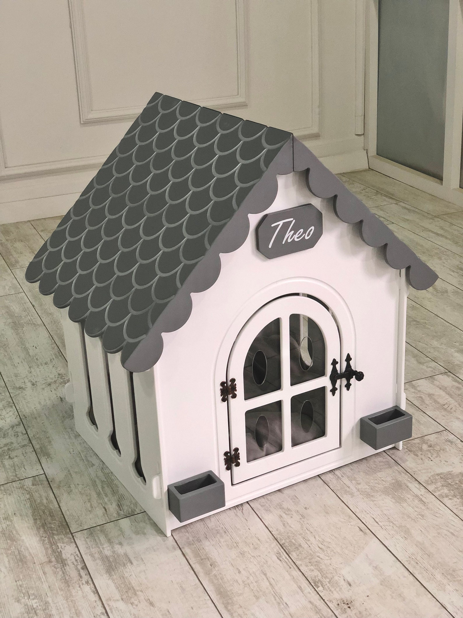 Modern Dog House Wooden Pet House İndoor Dog Bed Dog Crate - Etsy