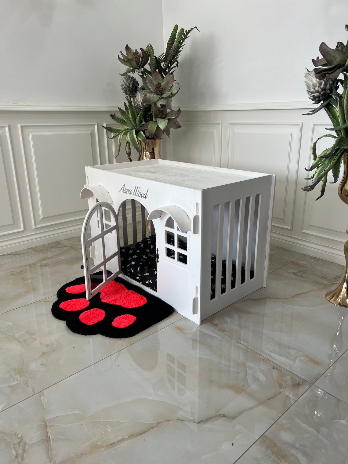 Modern Dog House Wooden Pet House İndoor Dog Bed Dog Crate - Etsy