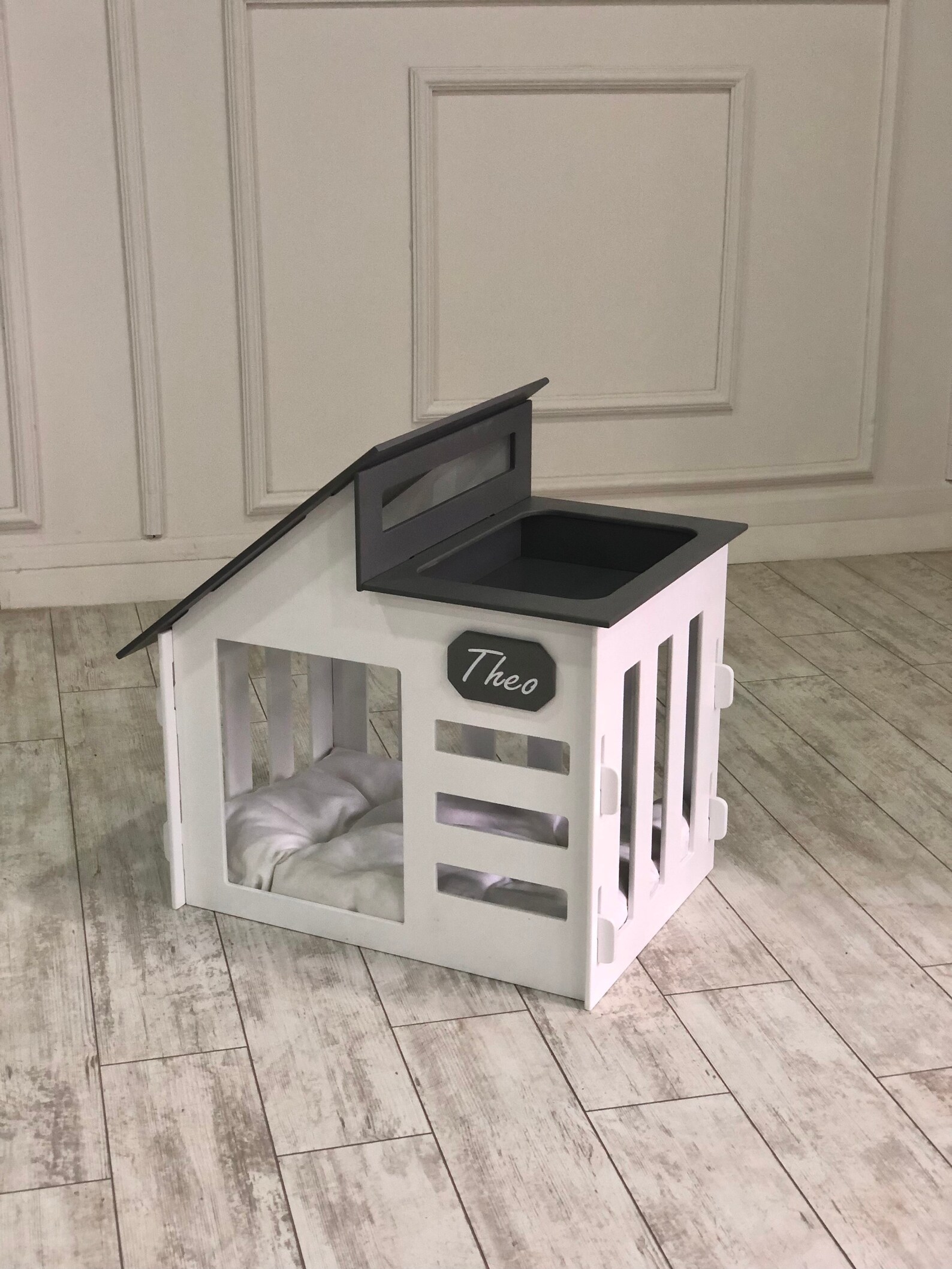 Modern Dog House Wooden Pet House İndoor Dog Bed Dog Crate | Etsy