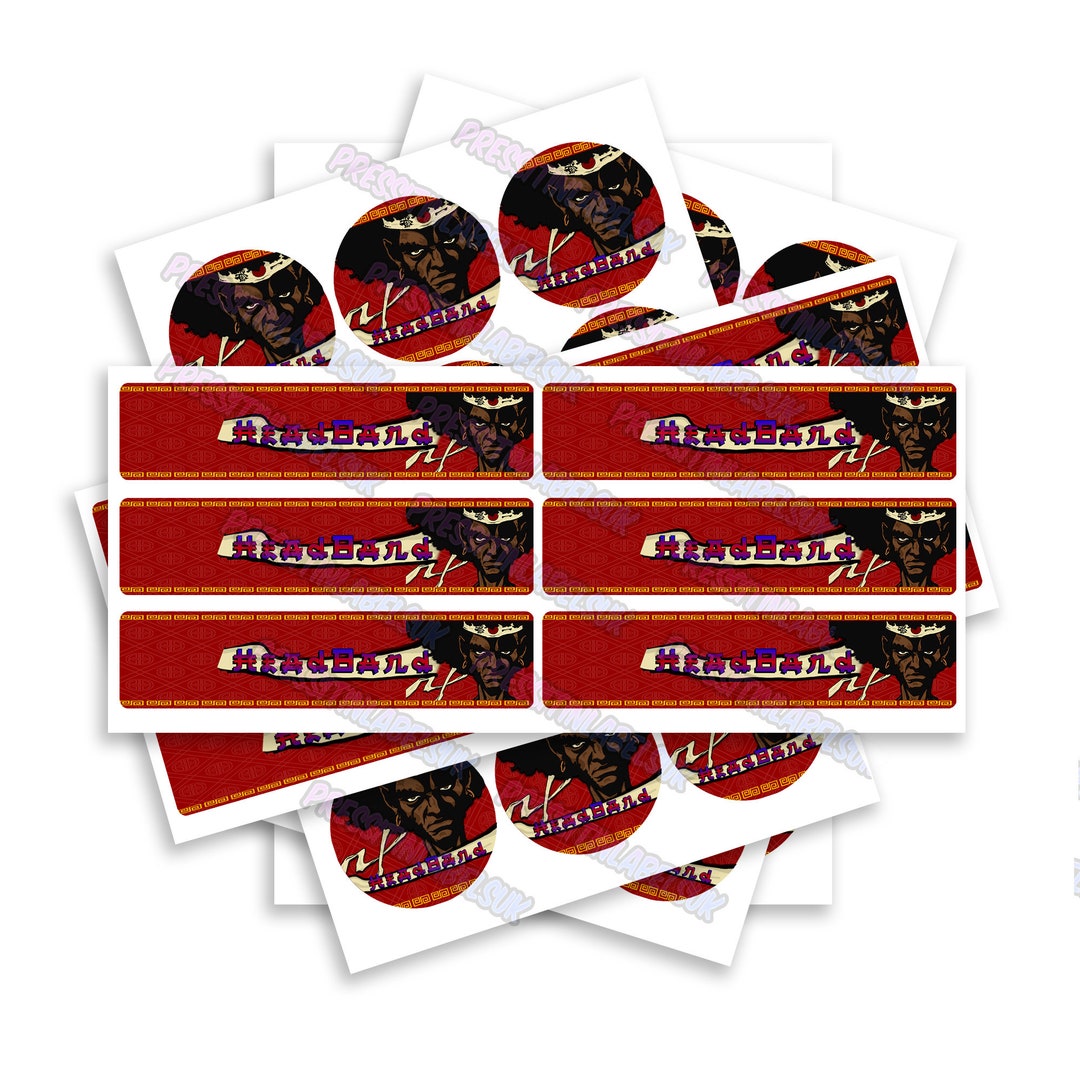 Headband Sticker Label Set High Gloss 2oz Glass Jar Labels - Etsy