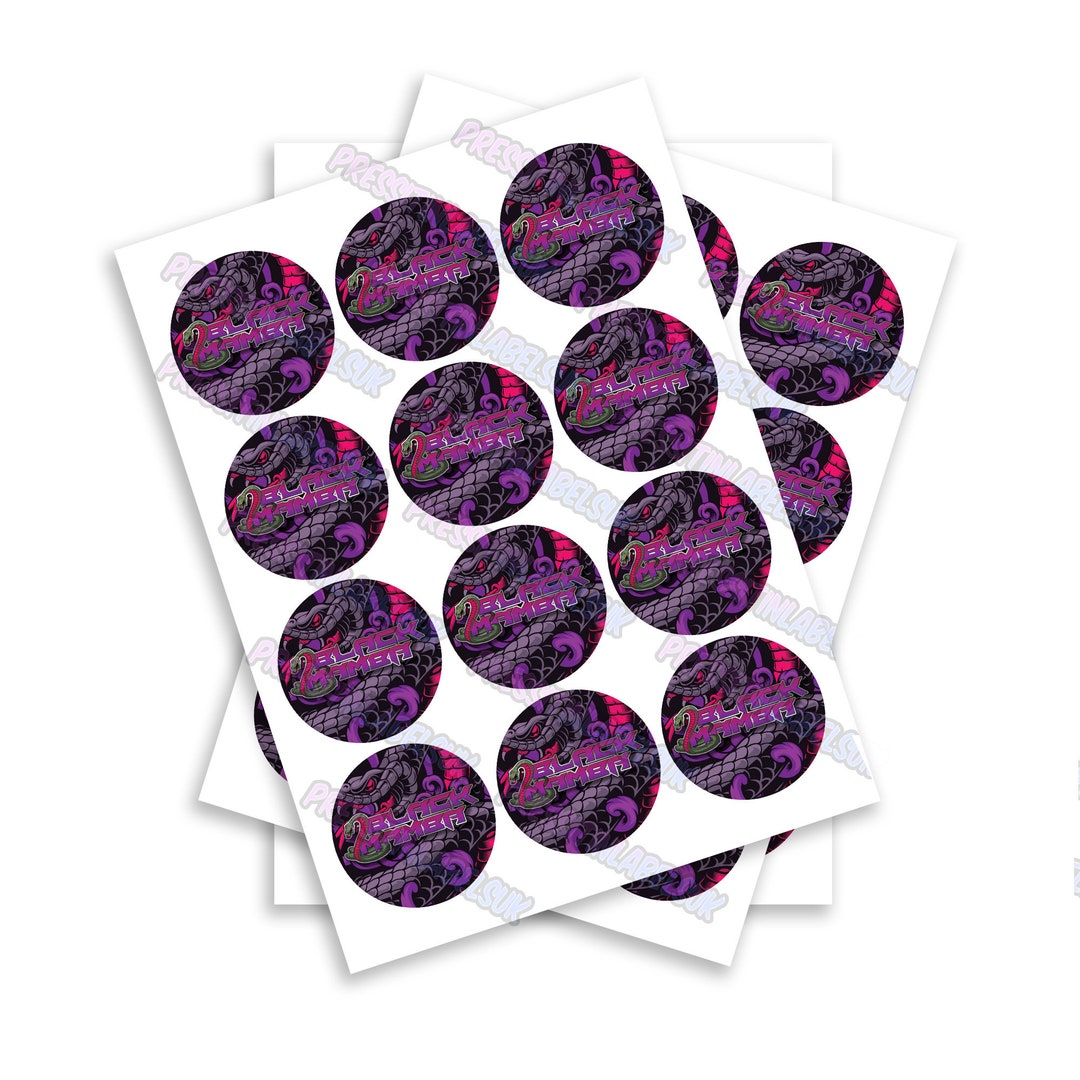 Black Mamba Sticker Labels - High Gloss - Pop Top Slap Stickers ...