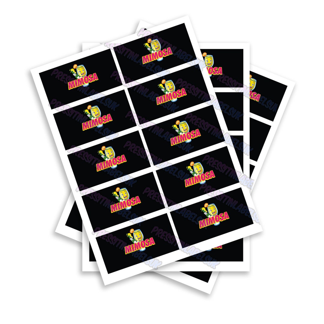 Mimosa Pre Roll Sticker Labels - High Gloss - Multiple Sizes - Bulk ...