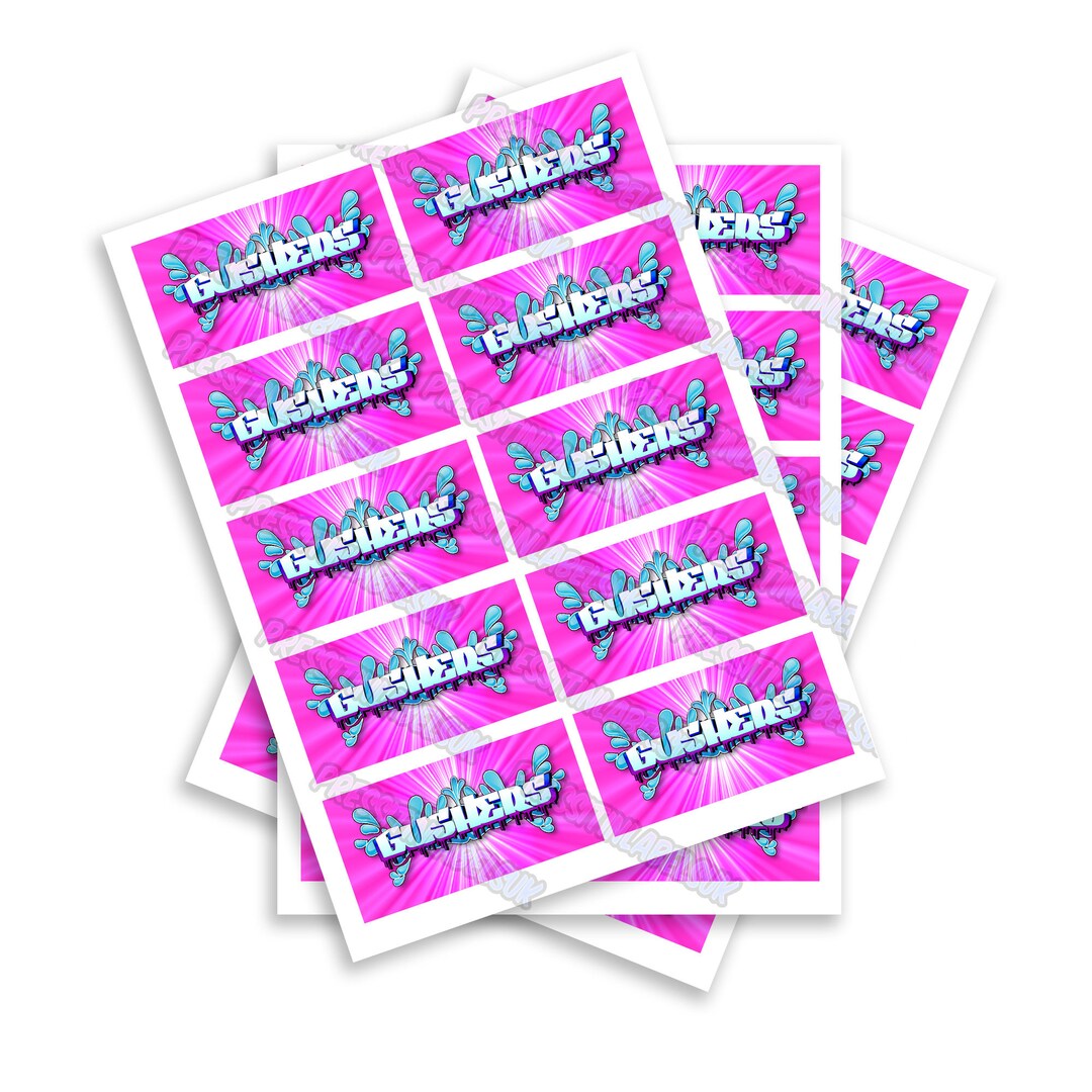Gush Pre Roll Sticker Labels - High Gloss - Multiple Sizes - Bulk ...