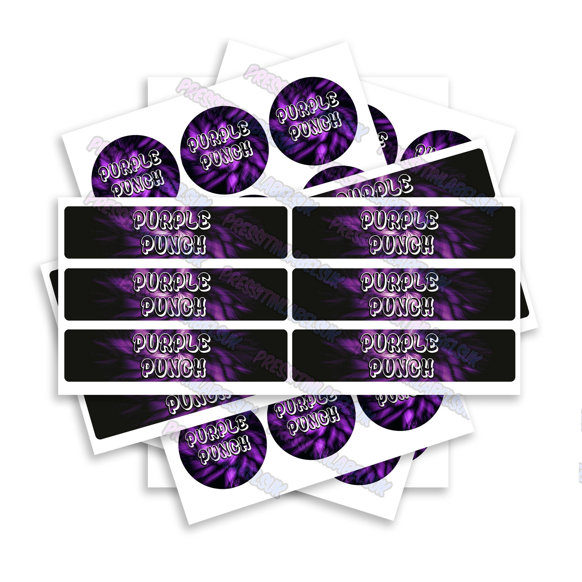 Purple P Sticker Label Set High Gloss Multiple Sizes | Etsy