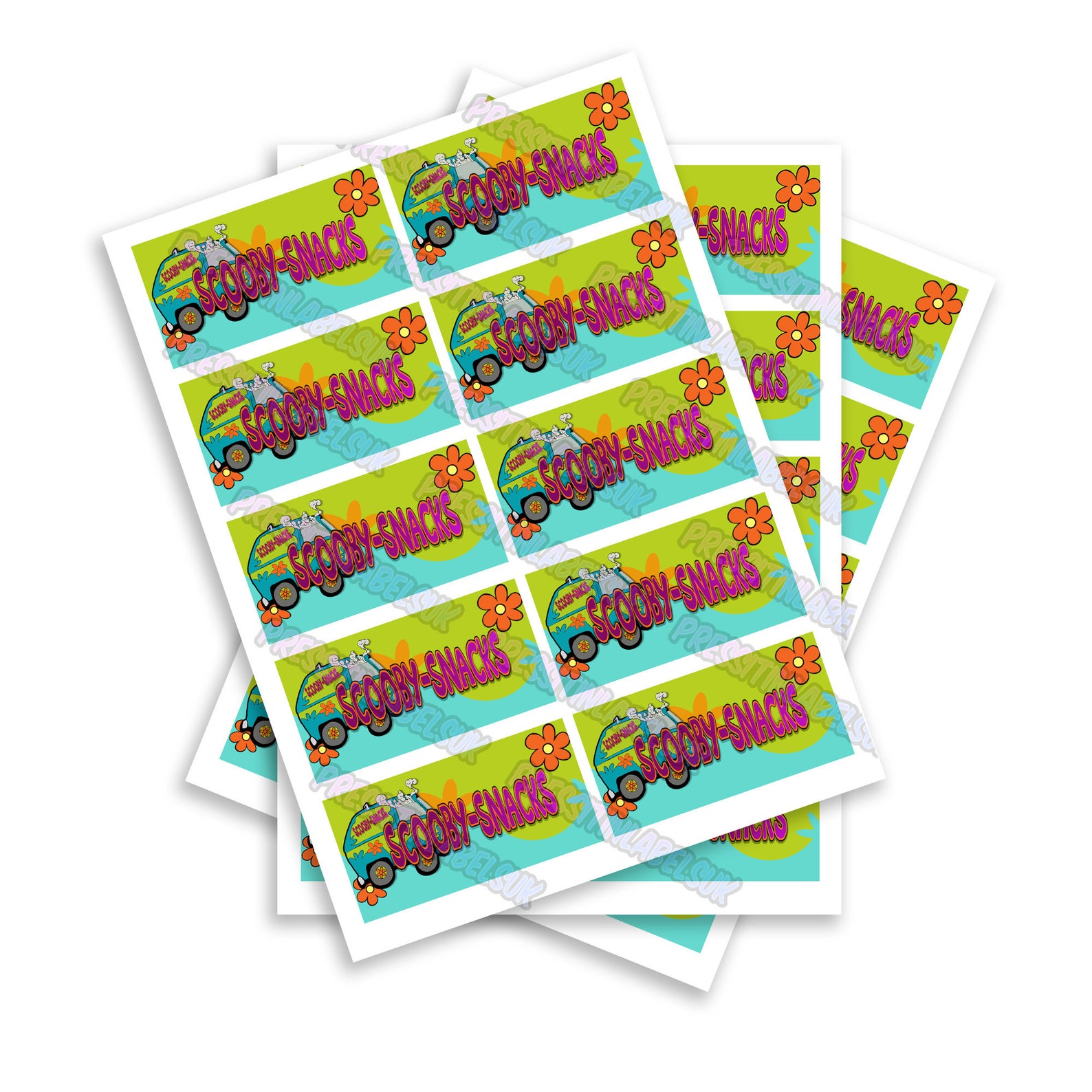 Scooby Snacks Pre Roll Sticker Labels - High Gloss - Multiple Sizes ...