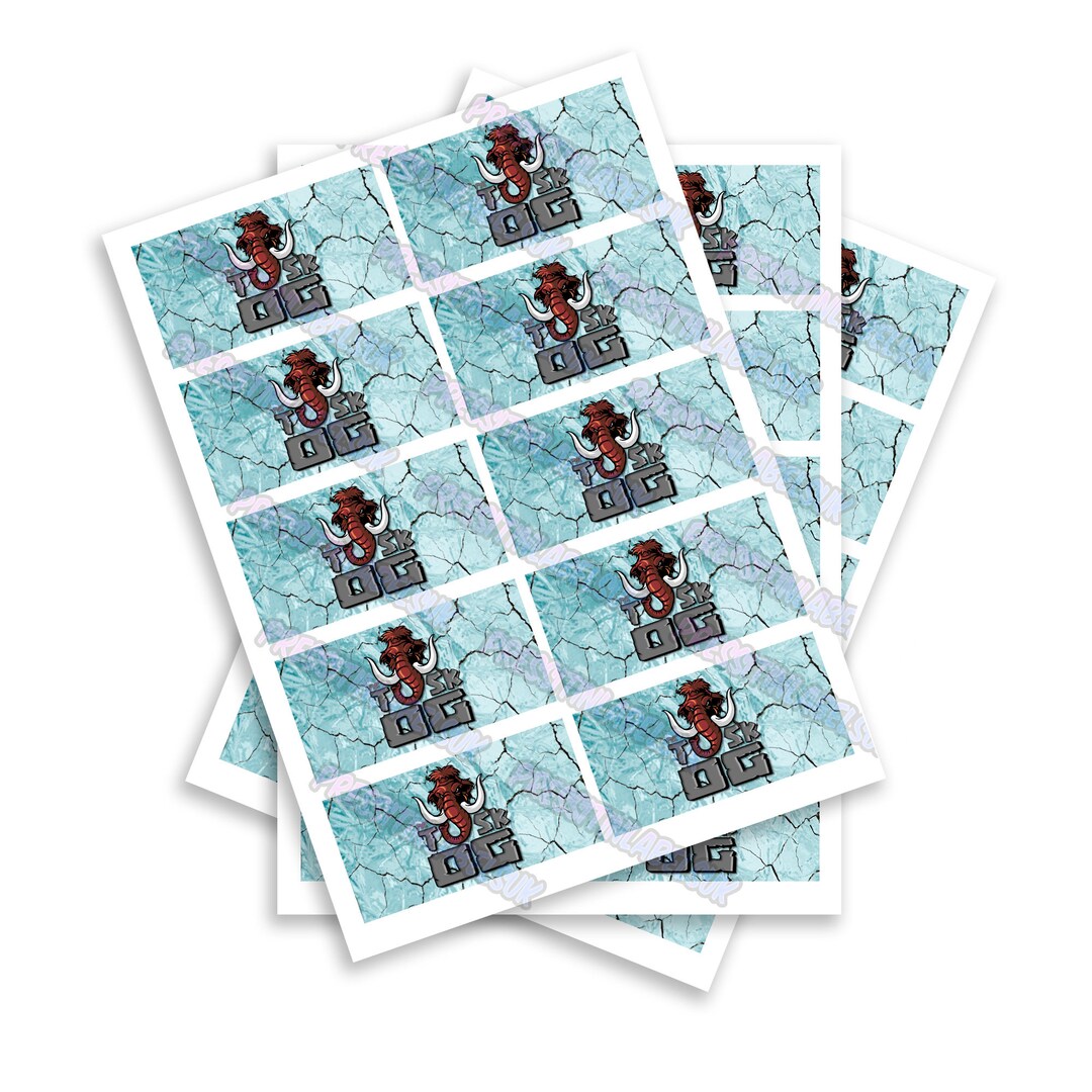 Mr Tusk Pre Roll Sticker Labels - High Gloss - Multiple Sizes - Bulk ...