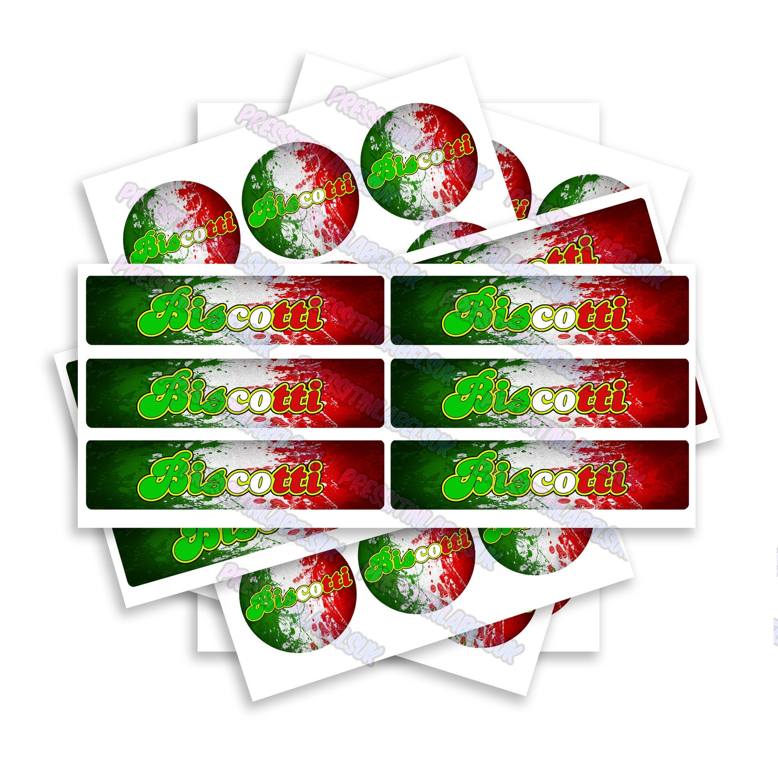 Biscotti Sticker Label Set High Gloss 2oz Glass Jar Labels - Etsy