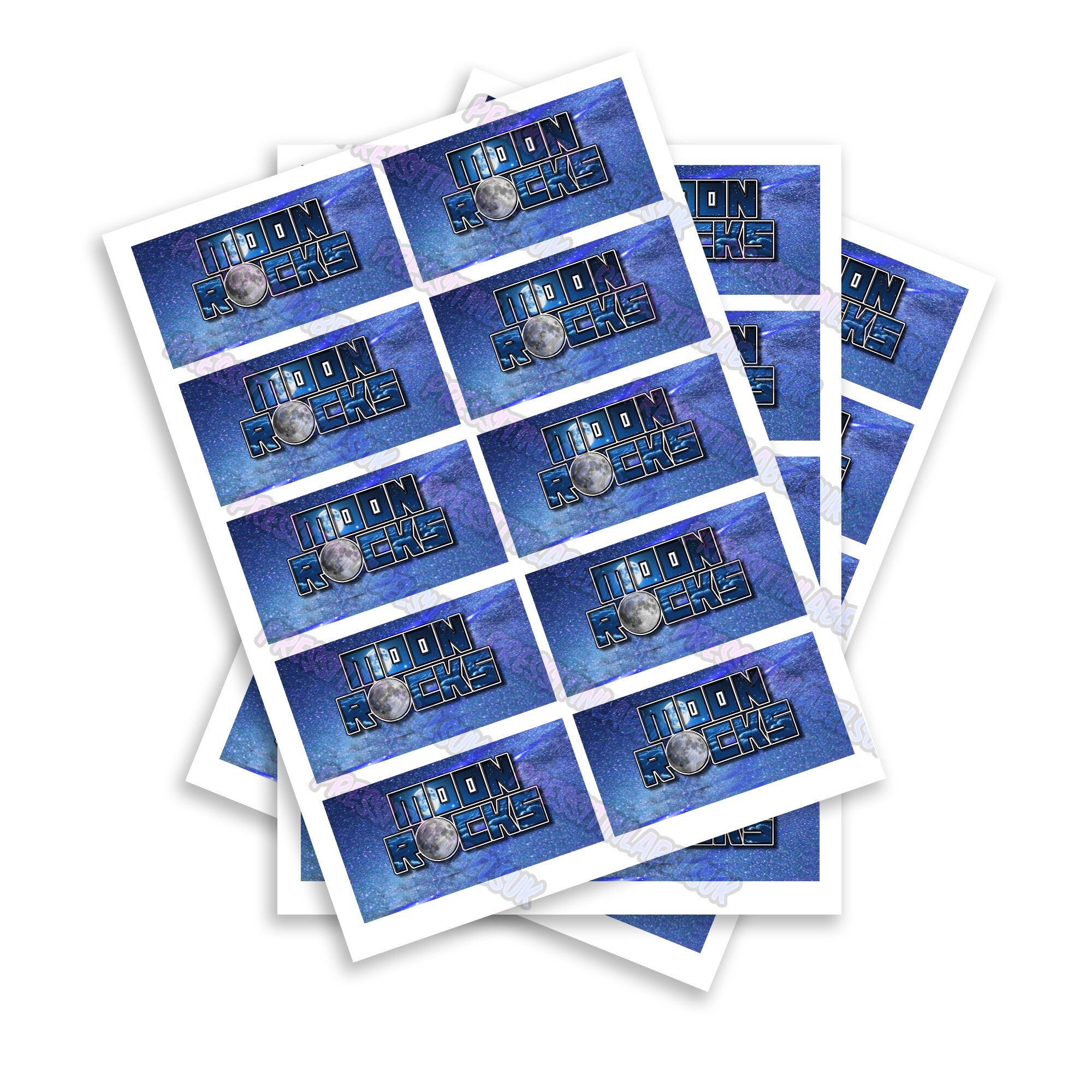 Moon Rocks Pre Roll Sticker Labels High Gloss Multiple - Etsy