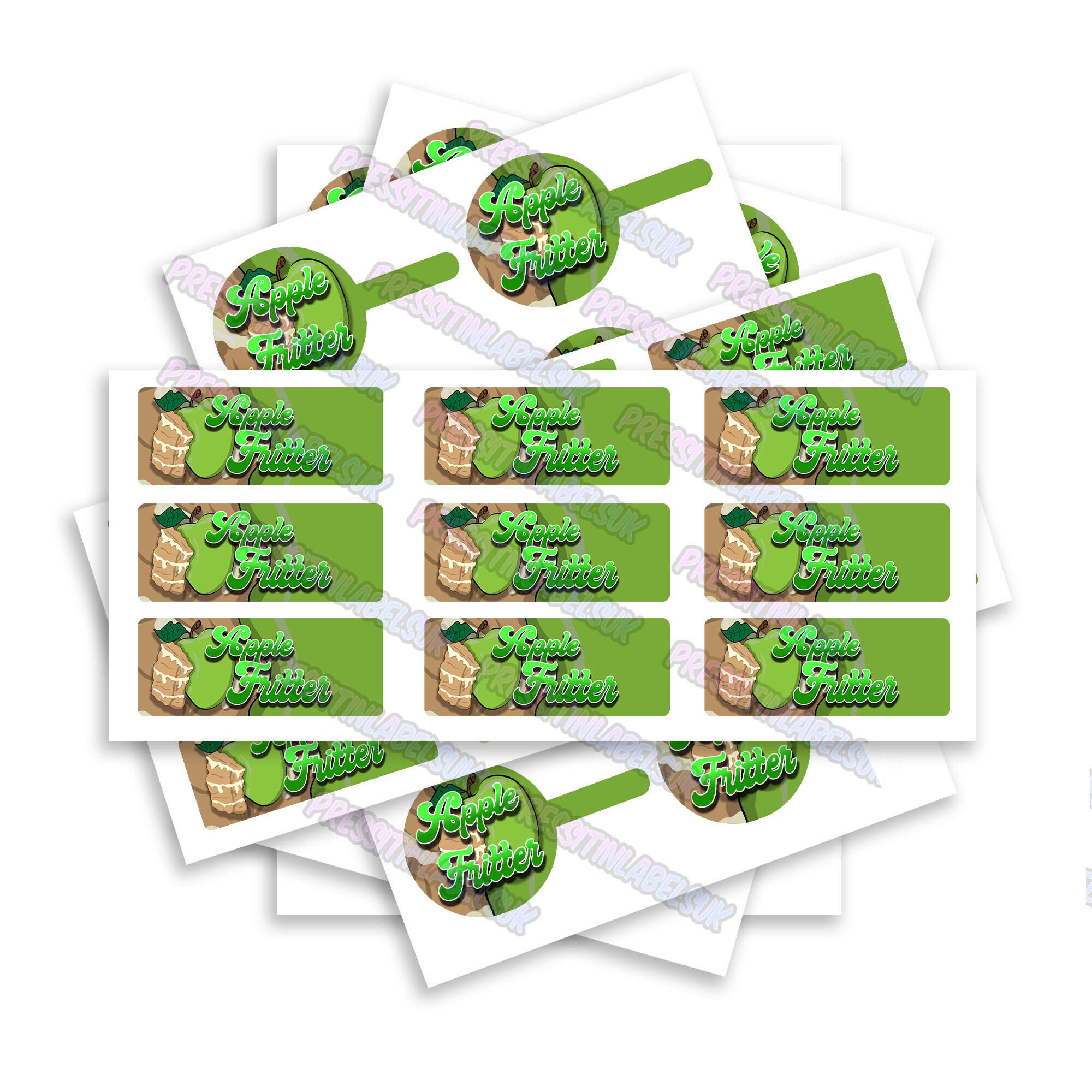 Apple Fritter Sticker Label Set High Gloss 2oz Tamper - Etsy