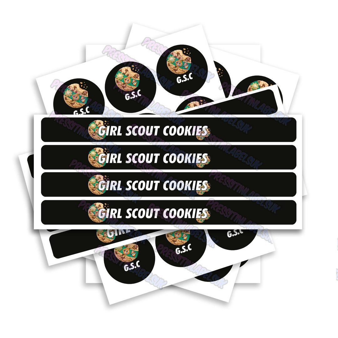 G Scout Cookies Sticker Label Set - High Gloss - Multiple Sizes - Bulk ...