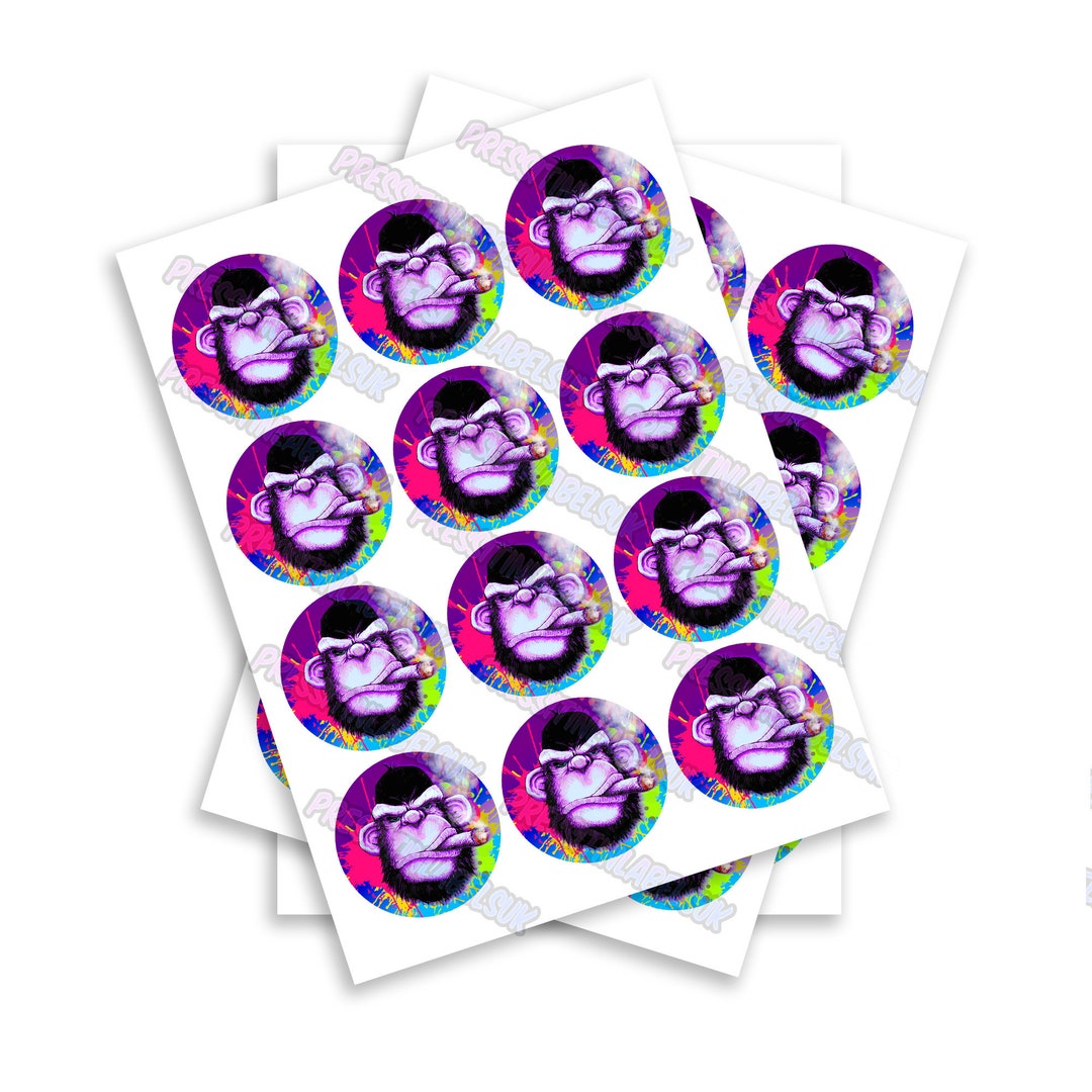 Grape Ape Sticker Labels - High Gloss - Multiple Sizes - Circular ...