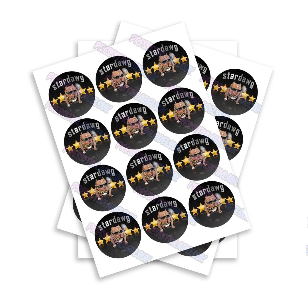 Star D T2 Sticker Labels - High Gloss - Pop Top Slap Stickers ...