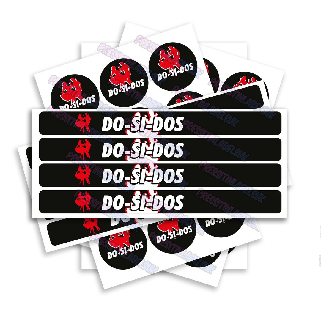 Dosi 100ml Tin Labels - High Gloss - Tin Can Stickers - Includes Lid ...