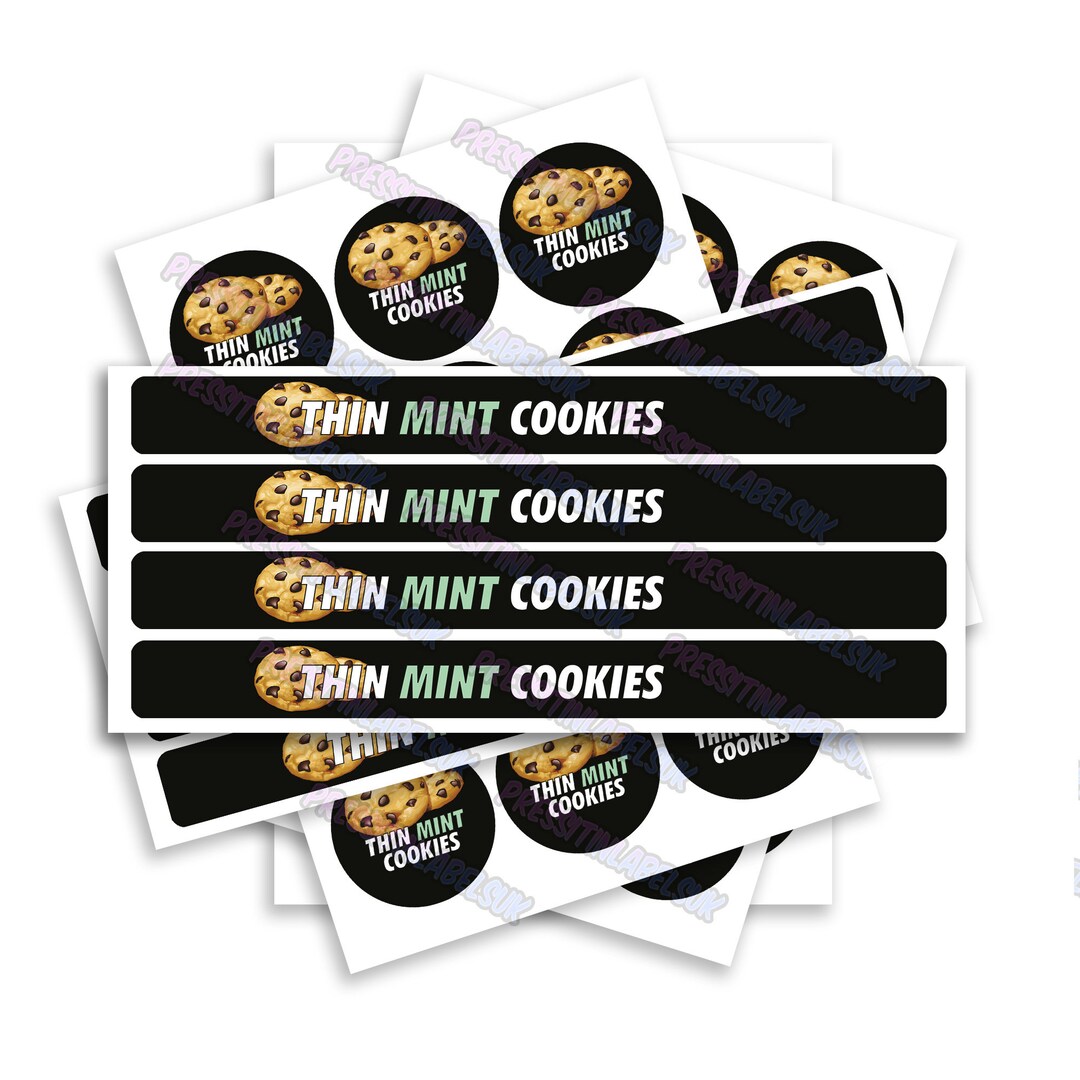 Thin Mint C 100ml Tin Labels High Gloss Tin Can Stickers Includes Lid ...